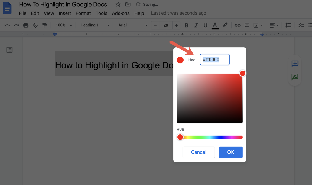 How To Highlight in Google Docs