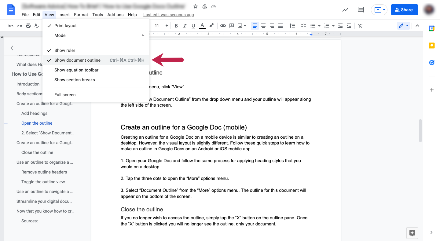 How To Use Google Docs Outline | Step by Step Guide | Software Advice